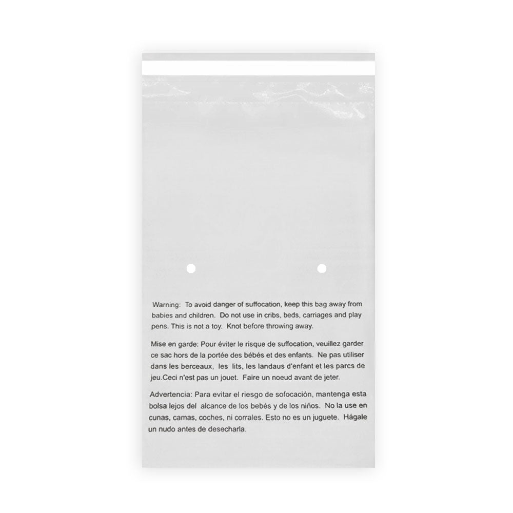 Suffocation Warning Clear Poly Bags - 12 x 17" – EcoSwift
