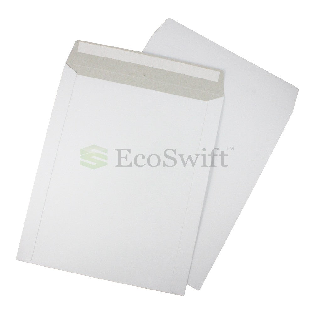 Self-Seal Keep Flat White Cardboard Mailers - 11 x 13 1/2" – EcoSwift